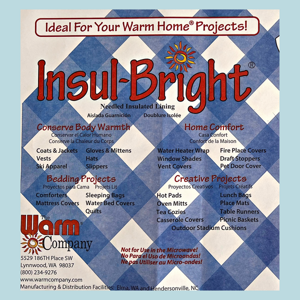 Insul-Bright Insulating Utility Fabric – Sew Outside the Box